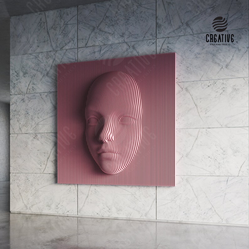 Parametric Human Head Νο2 female/digital File for CNC Cutting/wall ...