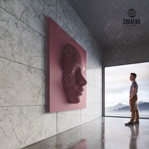 Parametric Human Head Νο2 female/digital File for CNC Cutting/wall ...