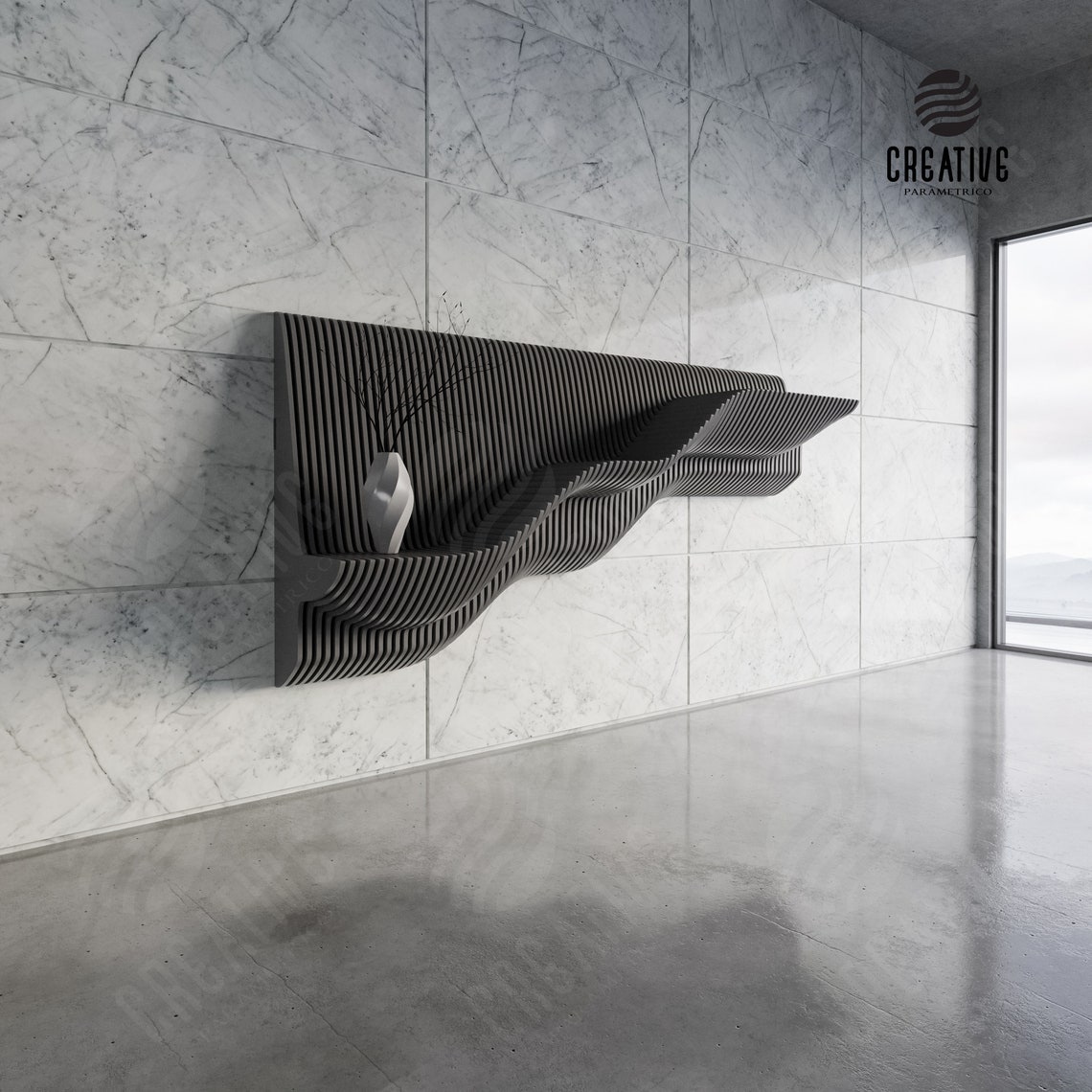 Parametric Shelf Νο2 / Digital File for CNC Cutting / Wall Décor Design ...