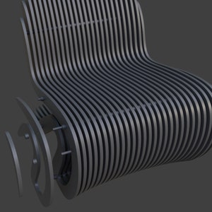 Parametric Chair No2/r-shaped Chair/wavy Design/cnc Digital Files ...