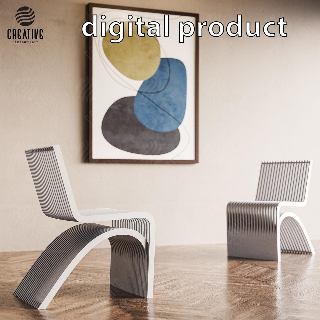 Parametric Chair No5/λ (lamda) Shaped Chair/dining Chair/cnc Digital ...