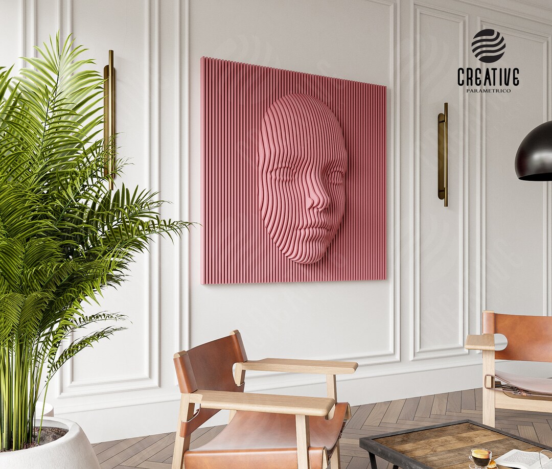 Parametric Human Head Νο2 female/digital File for CNC Cutting/wall ...