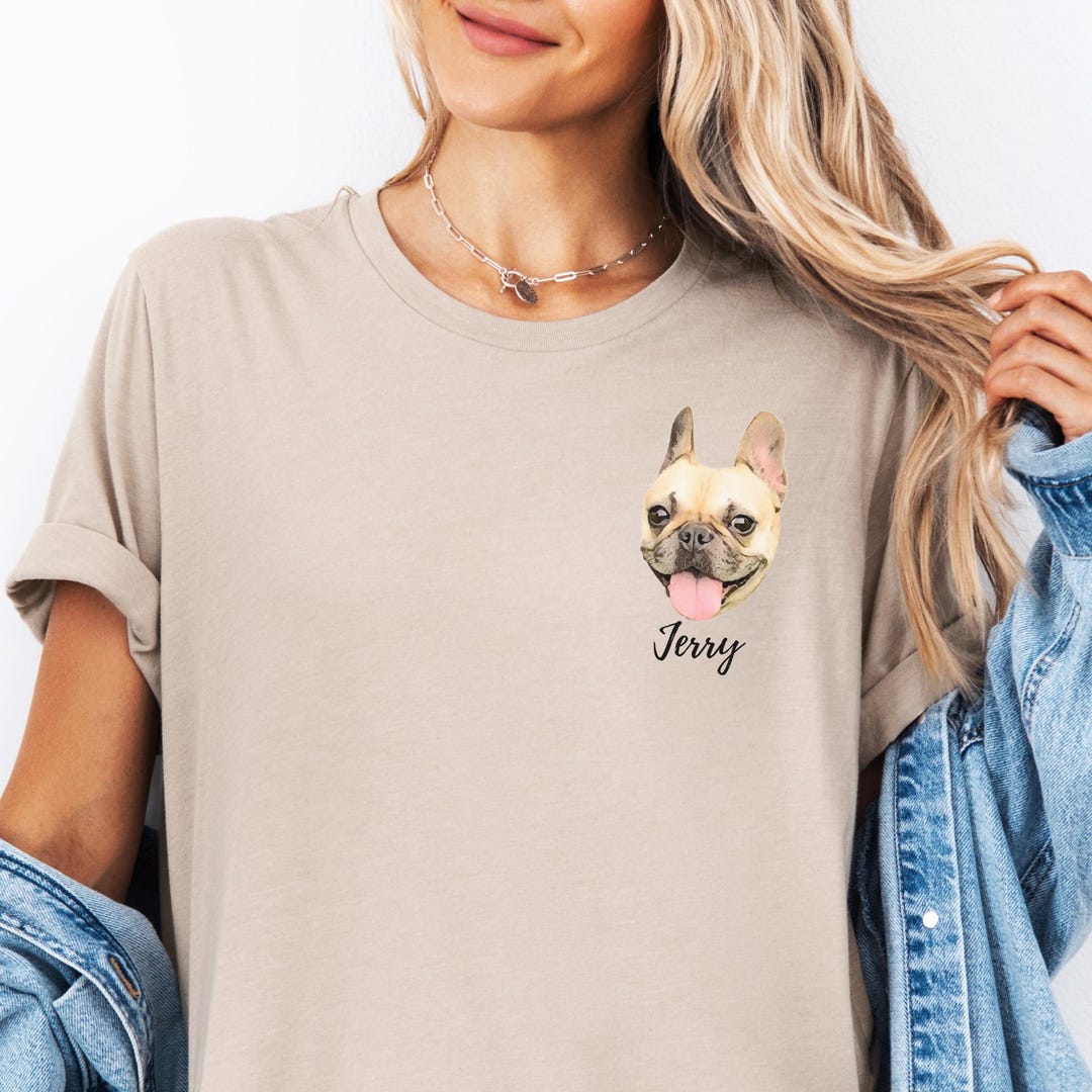 Custom Pet Shirt Photo + Name Dog Face Shirt Custom Dog Shirt Custom ...