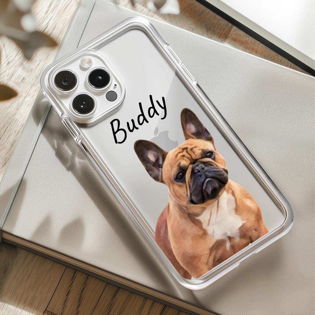 Custom Pet Phone Case Using Pet Photo + Name Personalized Portrait Phone Case Dog Phone Case ...
