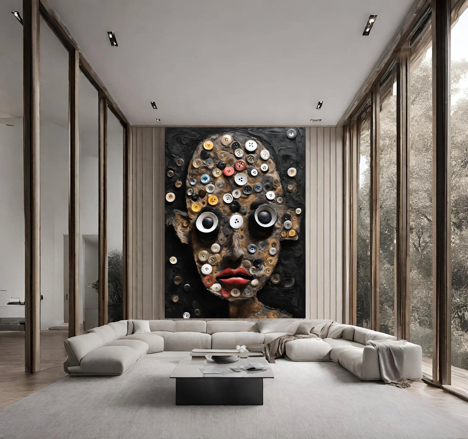 Button-eyed Boy Beholder Printable Wall Art Mimimalist Wall Art ...