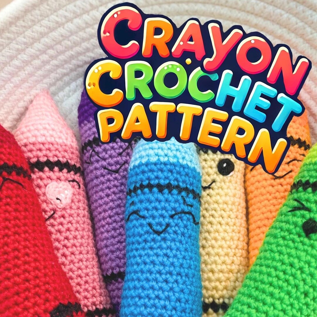 Colorful Crayons Crochet Pattern - Etsy