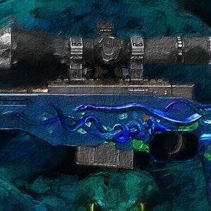 Counter Strike AWP Medusa Oil Painting Print CSGO CS2 Gaming Poster ...
