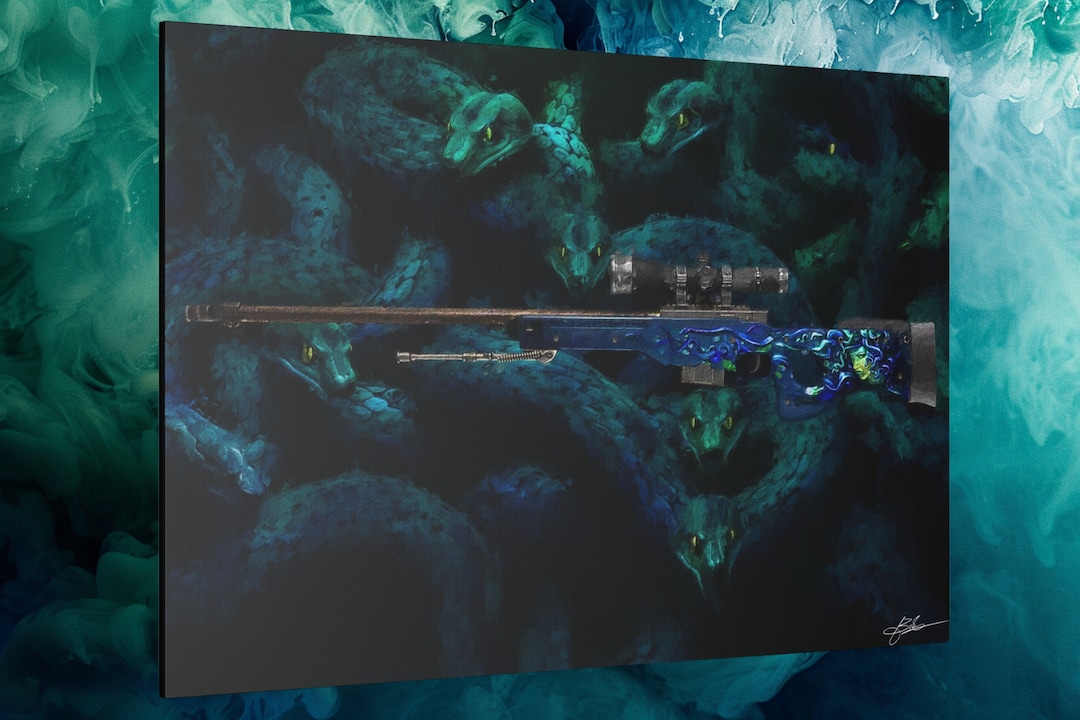 Counter Strike AWP Medusa Canvas Oil Painting CSGO CS2 Art Painting ...