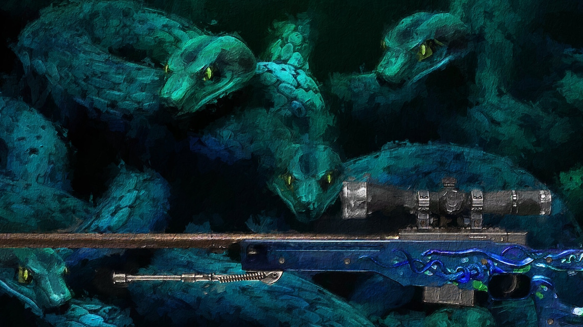 Counter Strike AWP Medusa Oil Painting Print CSGO CS2 Gaming Poster ...