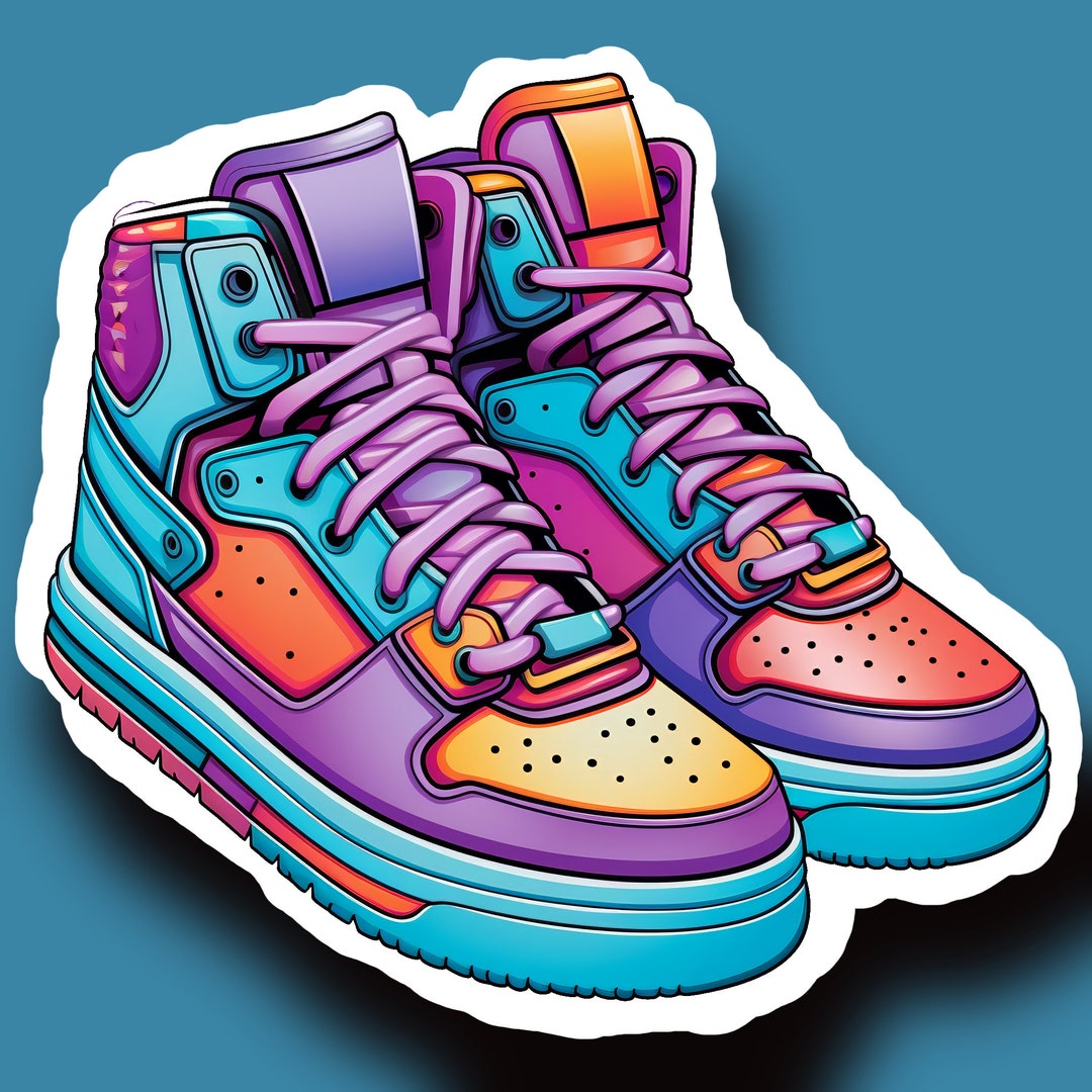 UV Laminated Vinyl Neon Color Sneaker Sticker, Available in 3, 4 & 5 ...