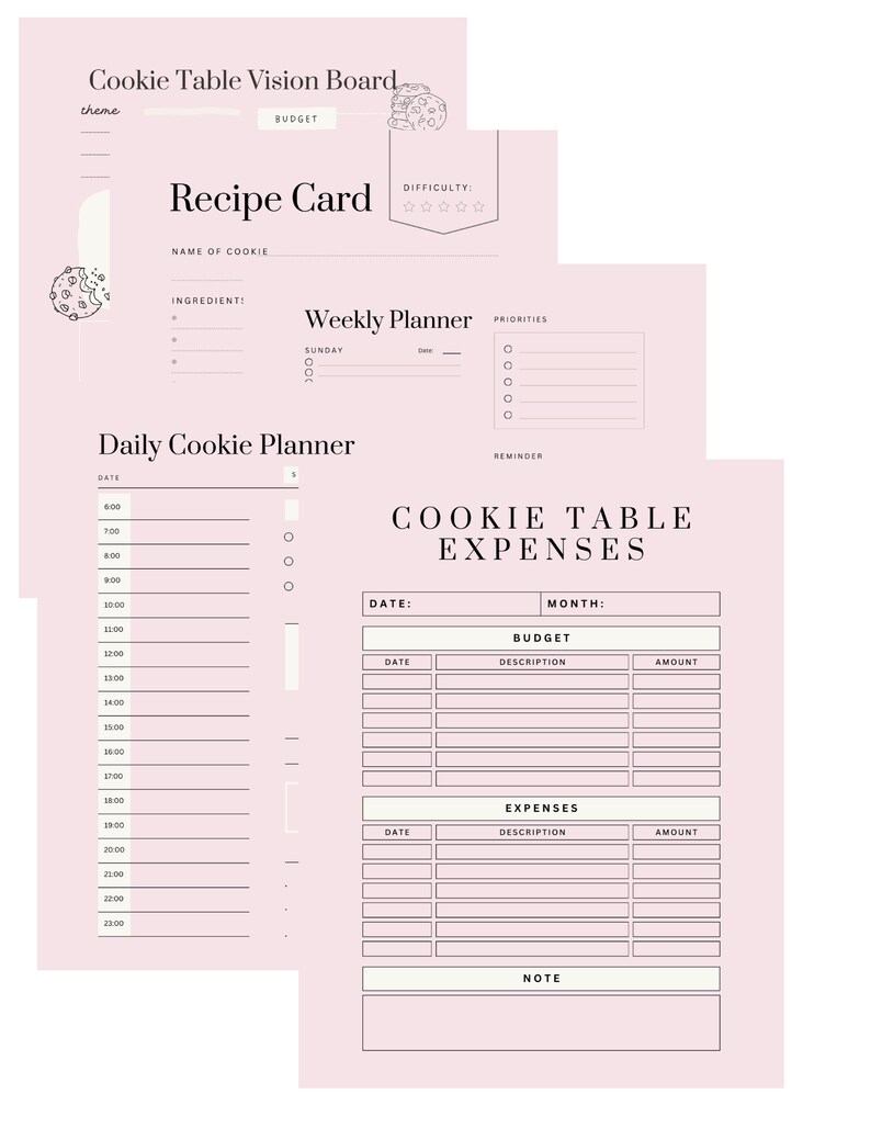 The Art of the Cookie Table Planner Wedding Event Graduation Birthday ...