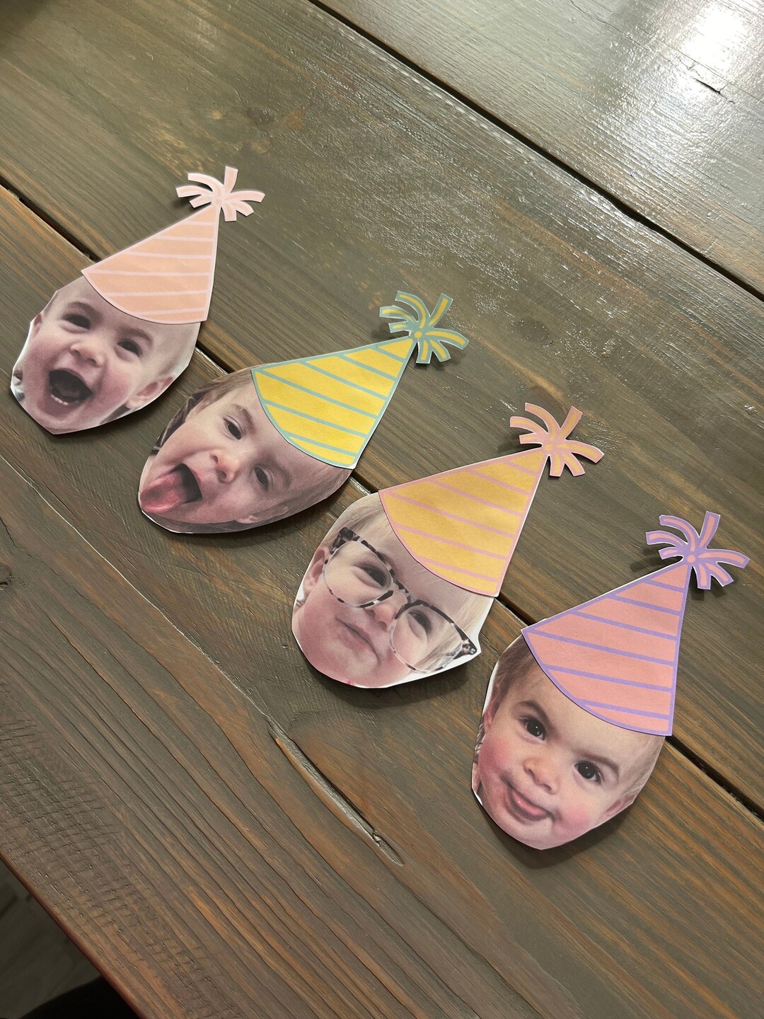 Custom Party Hat Faces, Party Hat, Face Banner, Party Hat Face Decor ...