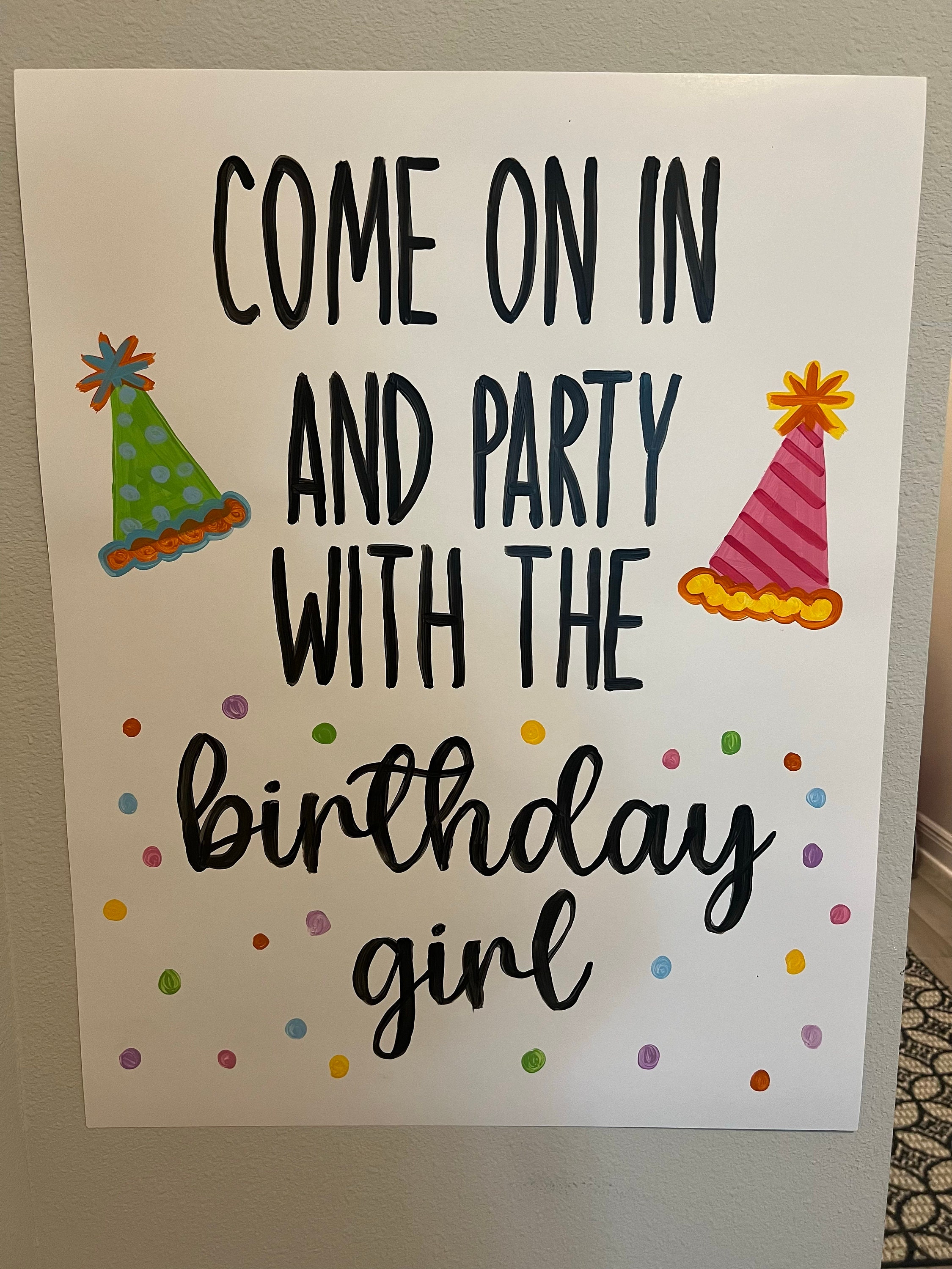 Party Welcome Sign, Birthday Poster, Birthday Girl/boy, Party Decor ...