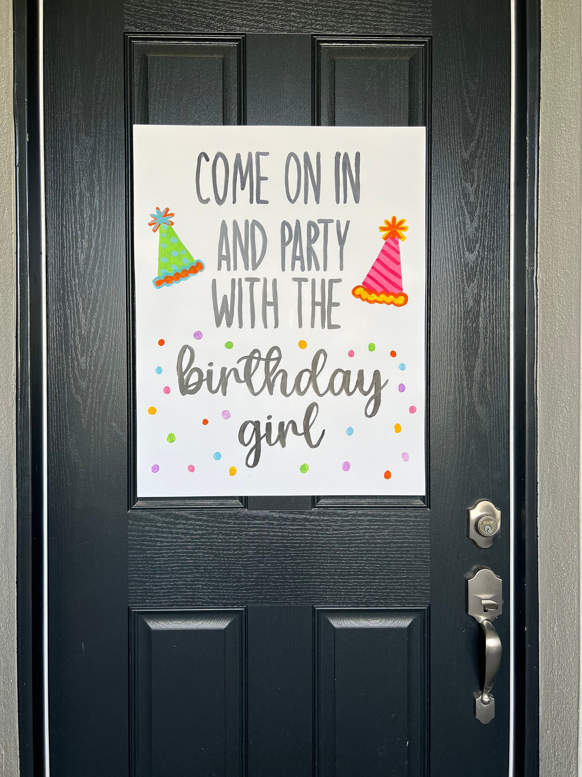 Party Welcome Sign, Birthday Poster, Birthday Girl/boy, Party Decor ...