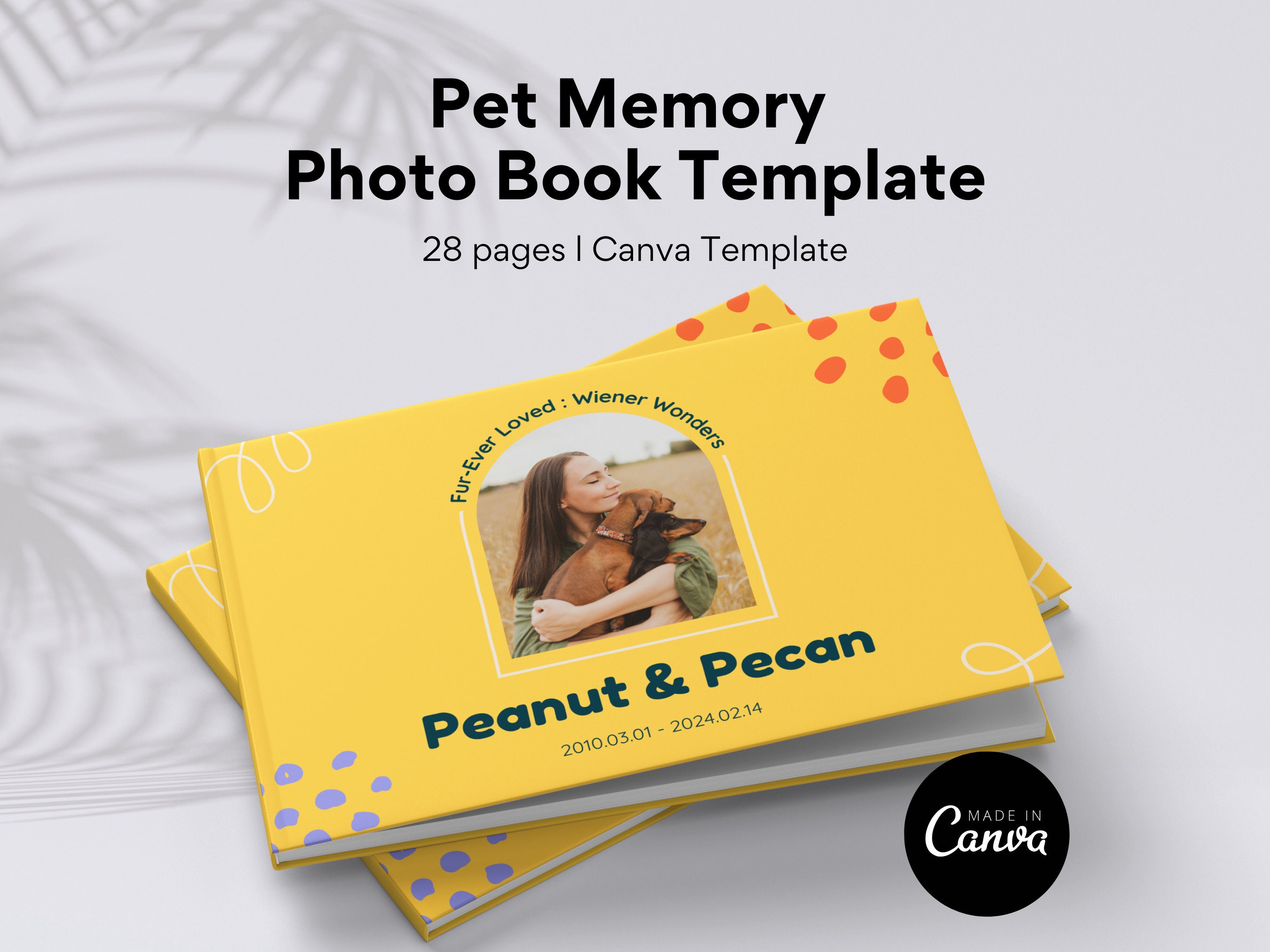 Custom Photo Pet Memory Book, Custom Dog Memorial Gifted, Custom Cat ...