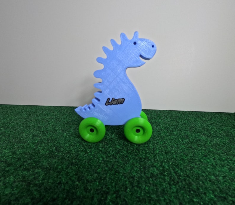 Personalized Wheeled Dinosaur Push-pull Toy Custom Name, Durable Design ...