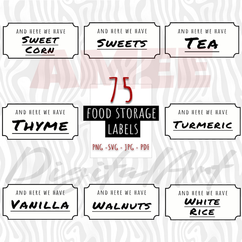 Pantry Labels SVG Bundle PNG Kitchen SVG Cut File Clipart Printable ...
