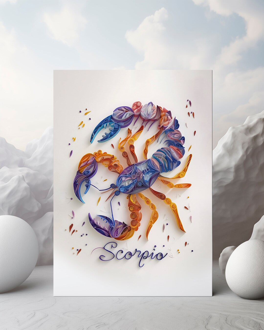 Scorpio (scorpion) Zodiac | Printable Wall Decor | Instant Download Art ...