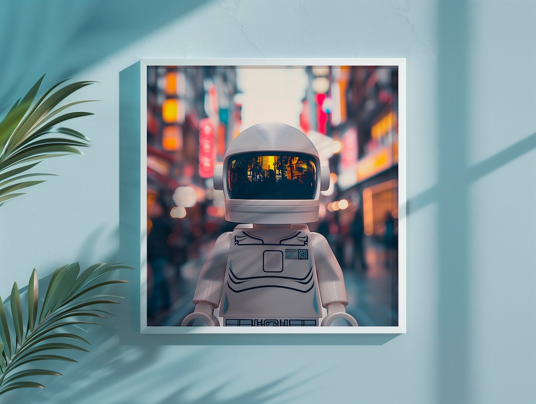 Spaceman in City Printable Art | Instant Download Wall Decor Poster - Etsy