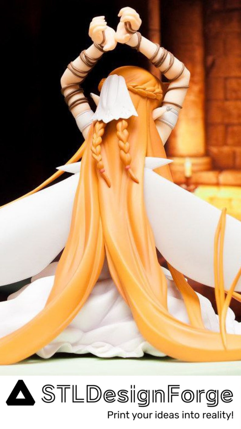 Asuna Sword Art Online Anime Girl STL File Cute Girl STL Game Fan Art ...