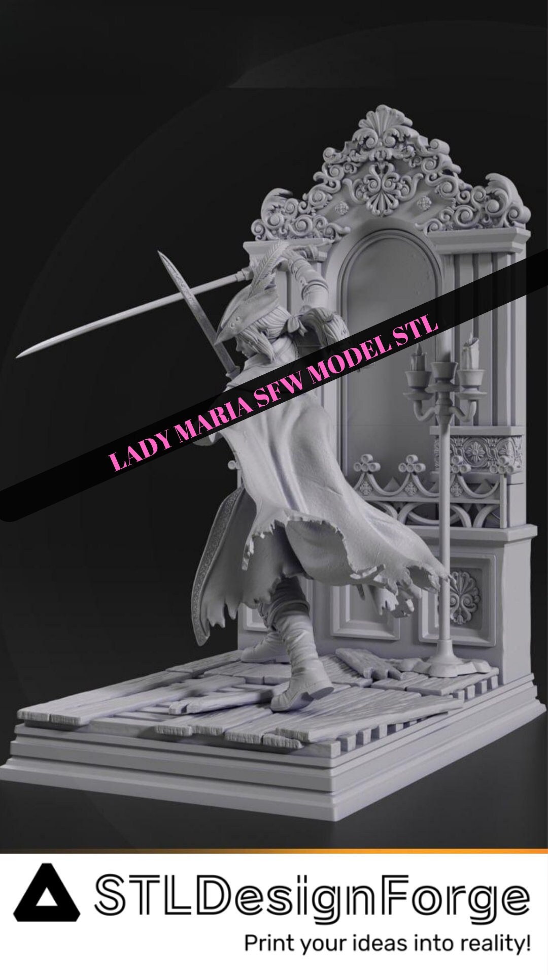 Lady Maria STL File Cute Girl STL Game Fan Art STL 3D Printer Files 3D ...