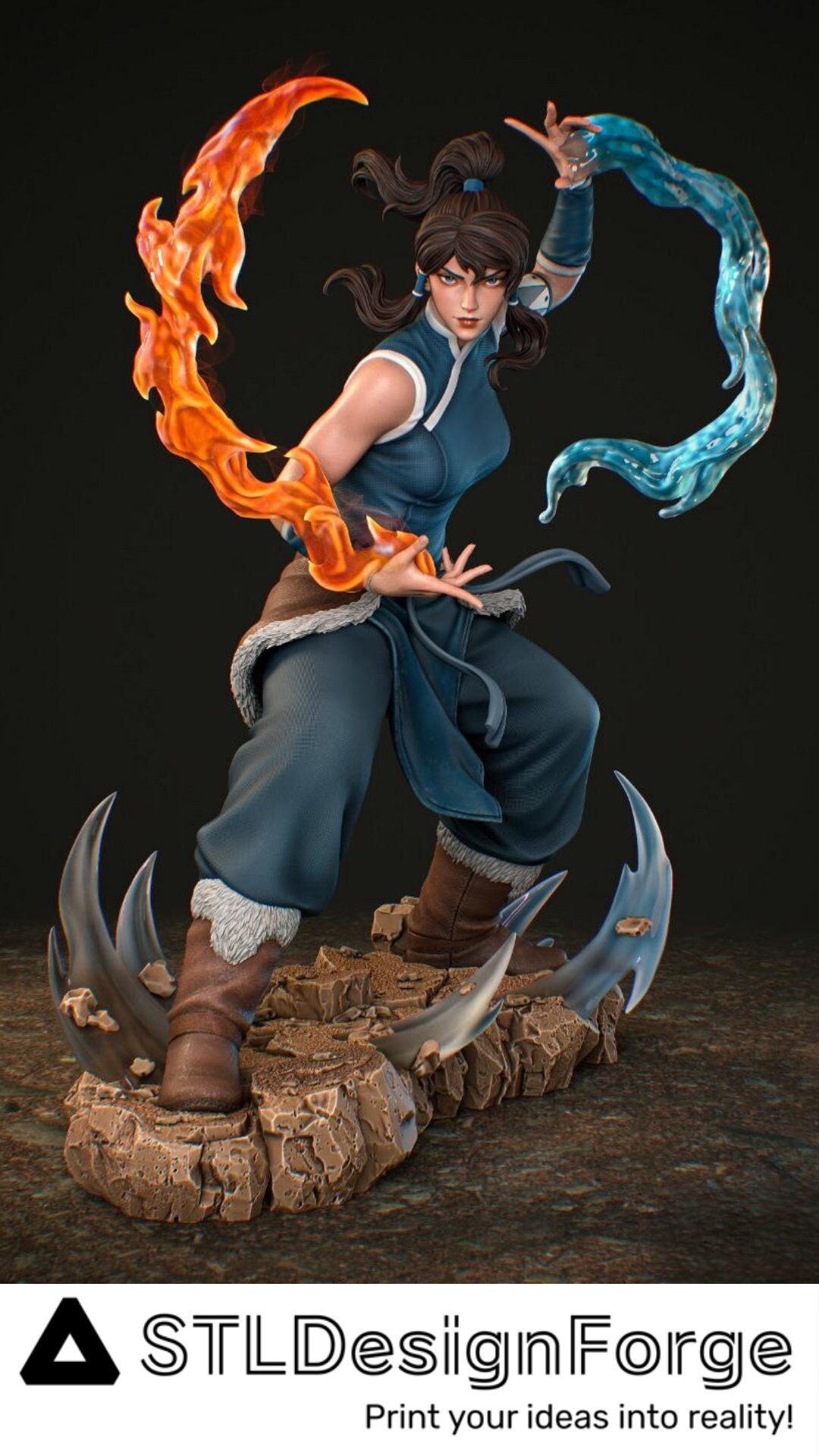 Korra Sfw Model Stl Anime Girl STL File Cute Girl STL Game Fan Art STL ...