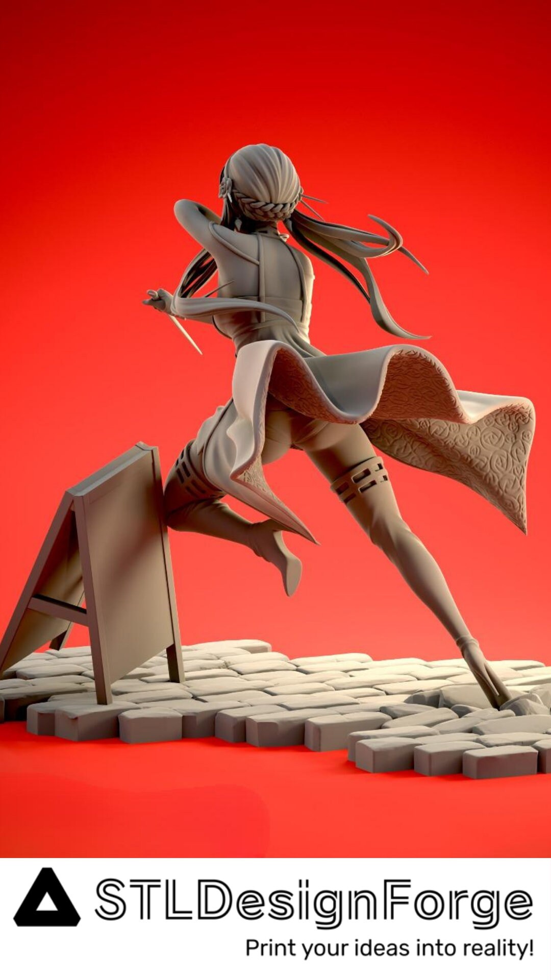 Yor Forger Sfw Stl File Anime Girl STL File Cute Girl STL Game Fan Art ...