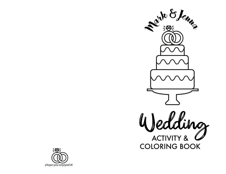 Wedding Coloring Book Wedding Coloring Pages for Kids Custom Coloring ...