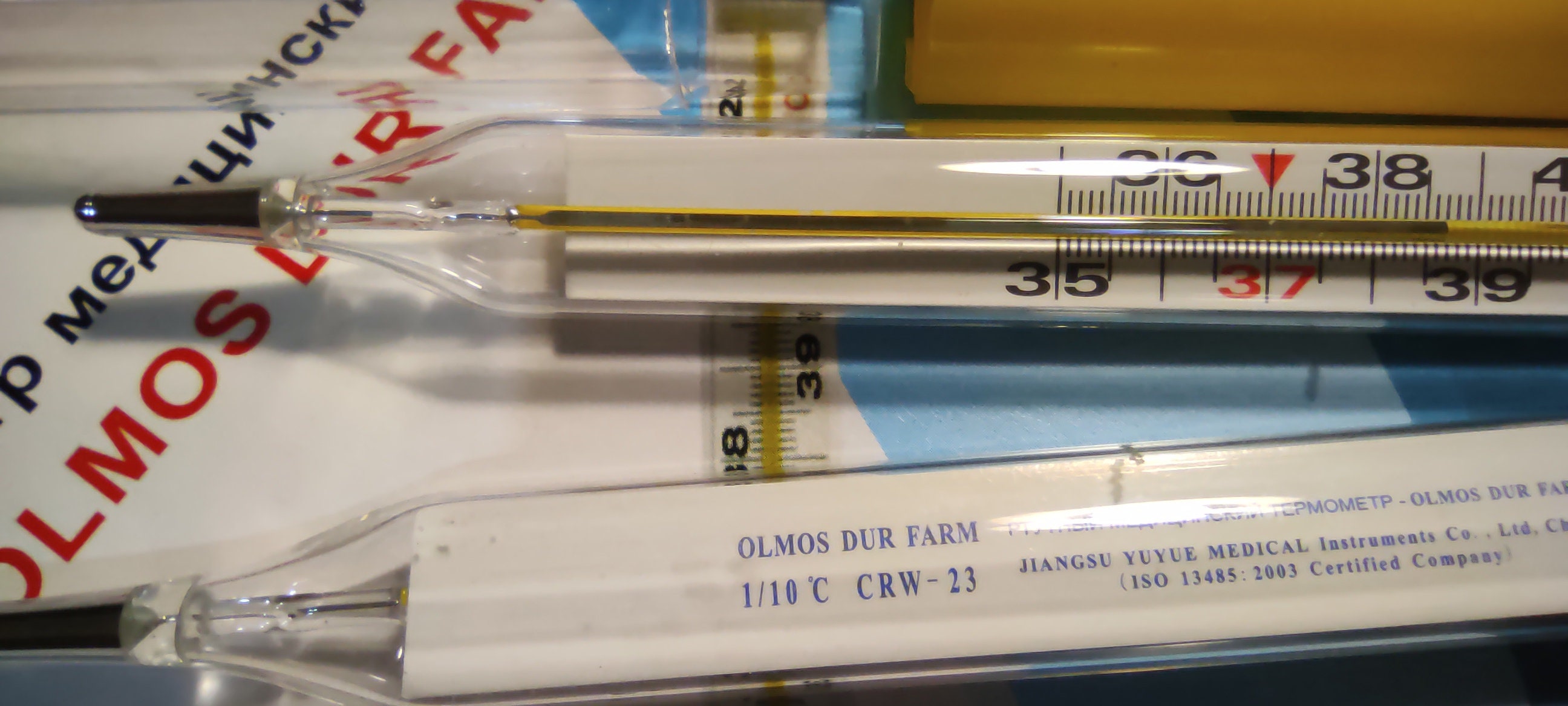 Mercury Thermometer Marked and Certified OLMOS FARM vintege Type ...