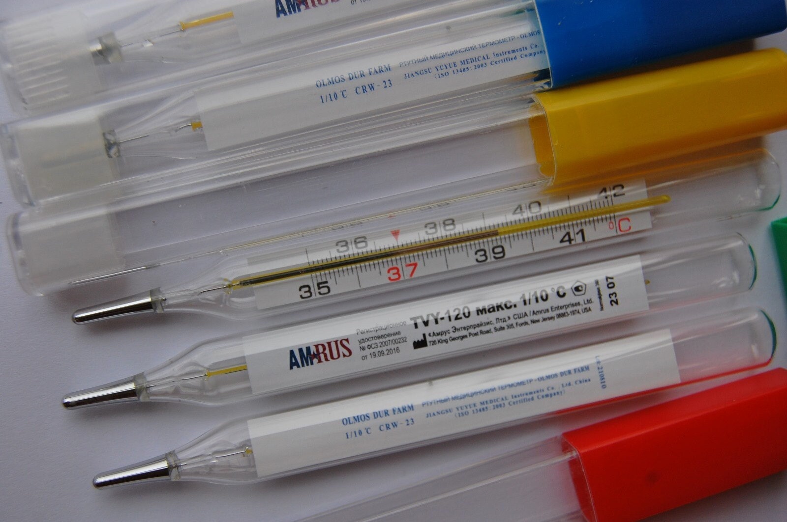 Mercury Thermometer Marked and Certified OLMOS FARM vintege Type ...