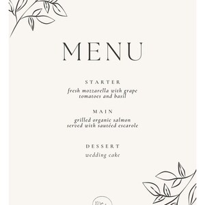 Custom Food or Drink Menu for Weddings or Events - Etsy