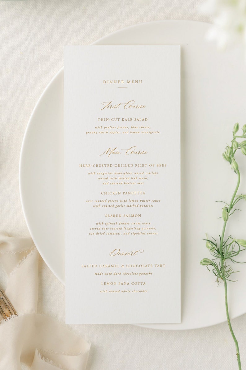 Custom Food or Drink Menu for Weddings or Events - Etsy