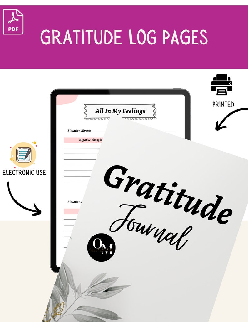 Digital Gratitude Journal | Printable Gratitude Journal Bundle ...