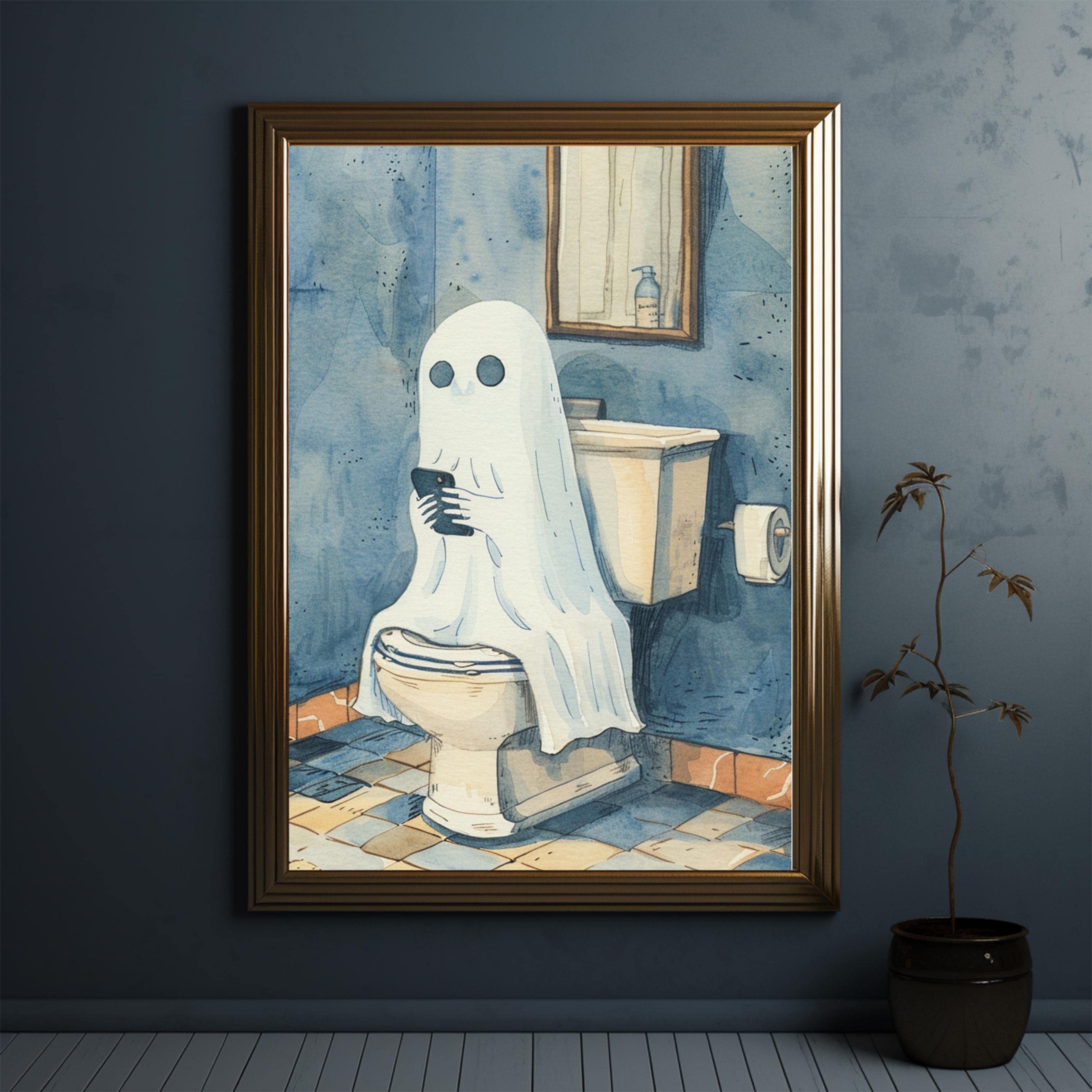 Ghost Reading, Toilet Humor in Halloweentown, Samhain Ghost Poster ...