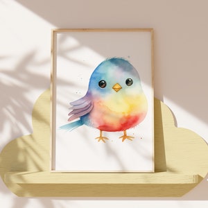 Cute Easter Chickadee Printable Wall Art, Kids Baby Animal Posters ...