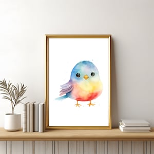 Cute Easter Chickadee Printable Wall Art, Kids Baby Animal Posters ...