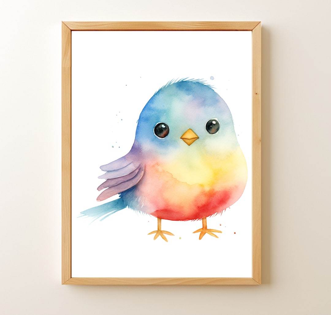 Cute Easter Chickadee Printable Wall Art, Kids Baby Animal Posters ...