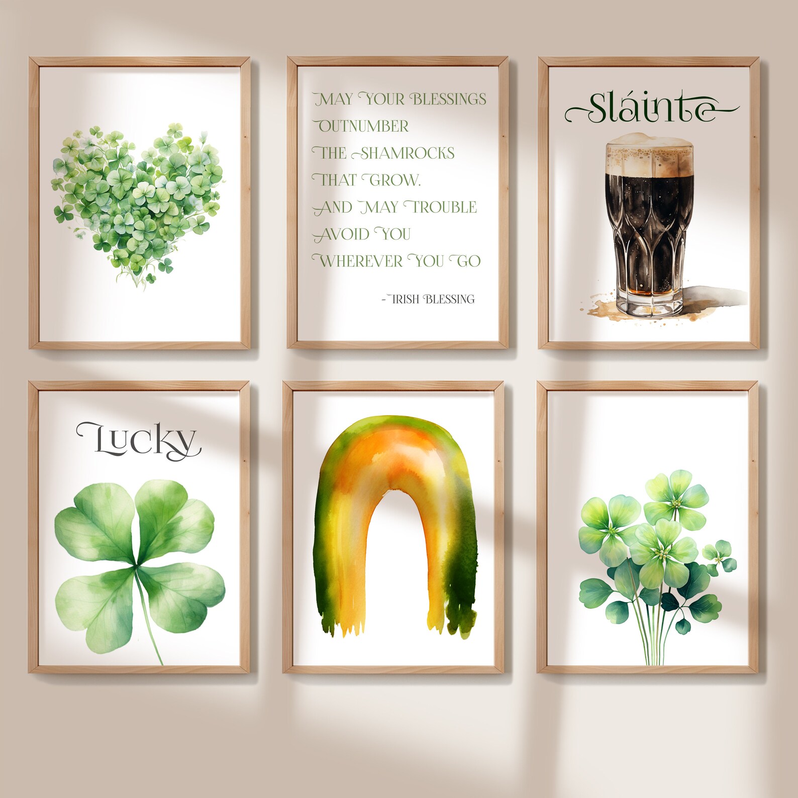 St. Patrick's Day Gallery Wall Art | Irish Digital Prints (set of 12 ...