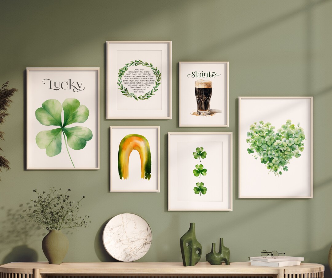 St Patrick's Day Decor | Set of 12 PRINTABLES | ST Paddy's Gallery Wall ...