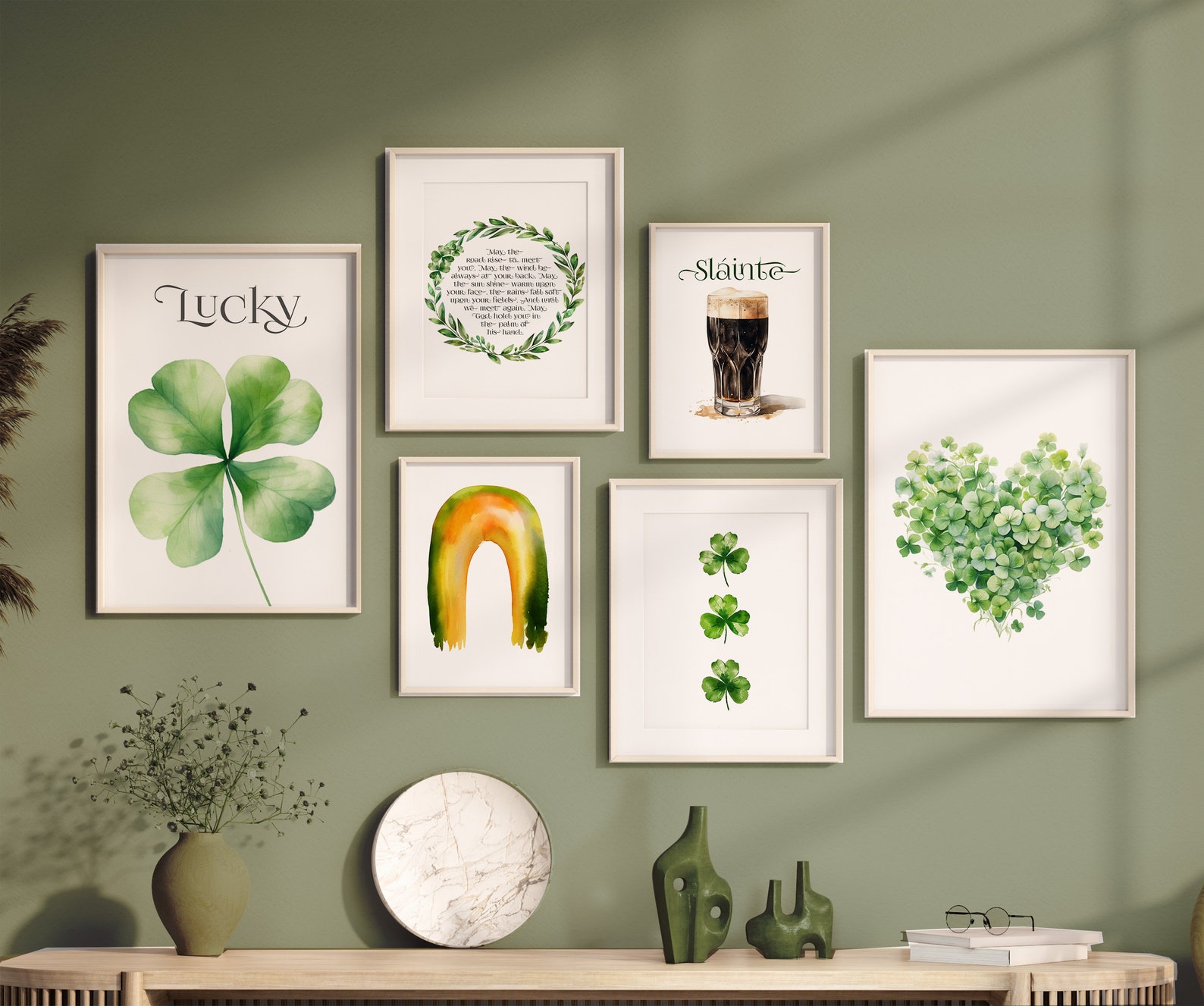 St. Patrick's Day Gallery Wall Art | Irish Digital Prints (set of 12 ...