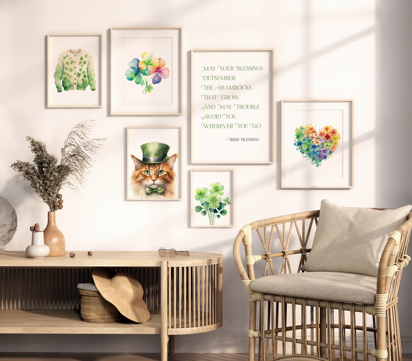 St Patrick's Day Decor | Set of 12 PRINTABLES | ST Paddy's Gallery Wall ...