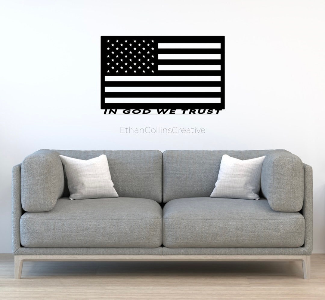 Metal Sign, Flag, American Flag Sign, Home Decor, Wall Art, Steel Sign ...