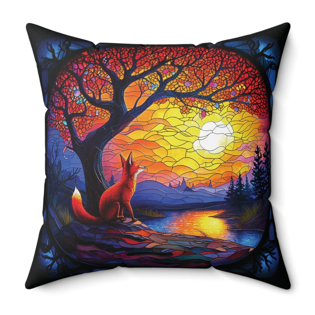Fox Pillow, Red Fox, Fox Lovers, Throw Pillow, Decorative Pillow ...