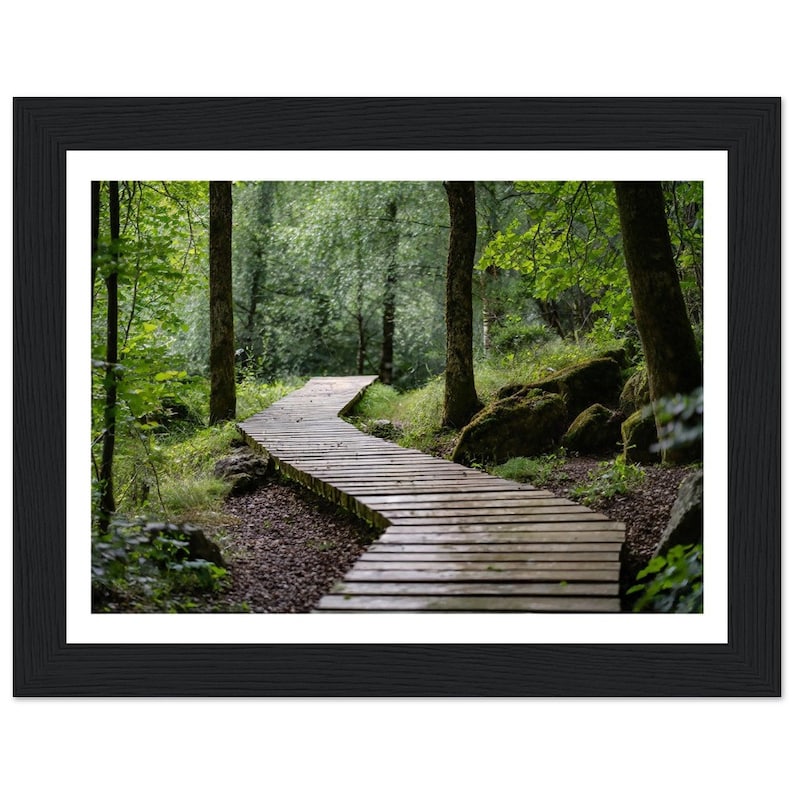 Tranquil Pathway Premium Matte Paper Wooden Framed Poster, Wall Art ...