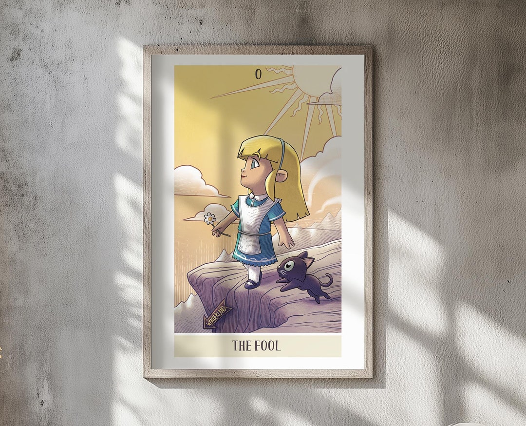 The Fool / Alice in Wonderland Tarot Card Poster / Mystical Wall Art ...
