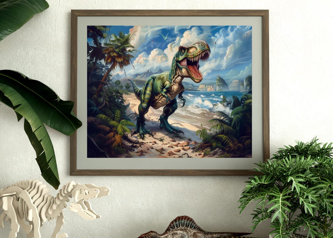 Tyrannosaurus Rex Art, Tyrannosaurus Wall Art, Dinosaur Poster ...