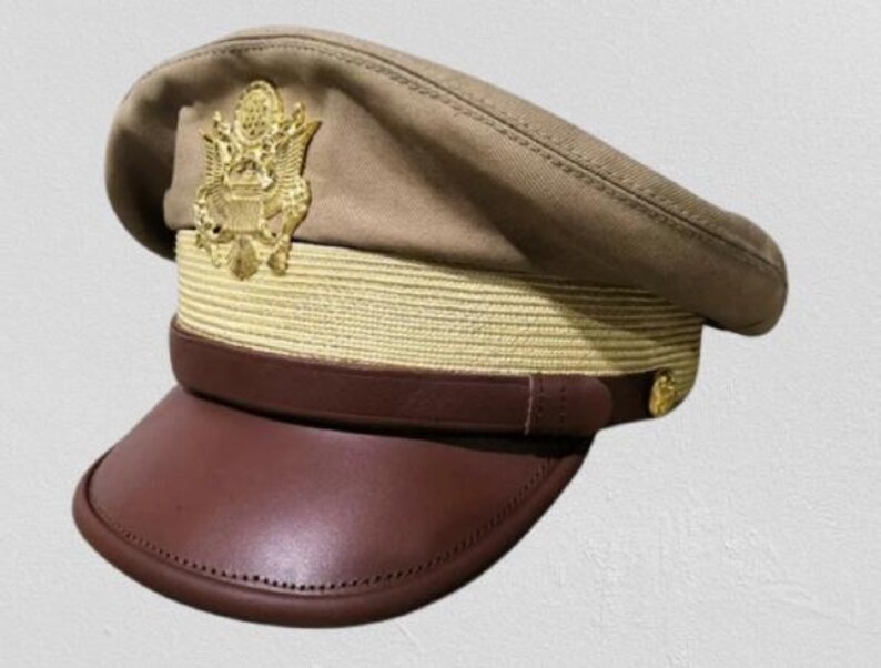 Handcrafted WW2 US Army Hat, US Military Cap, Army Officer Unifrom Cap ...
