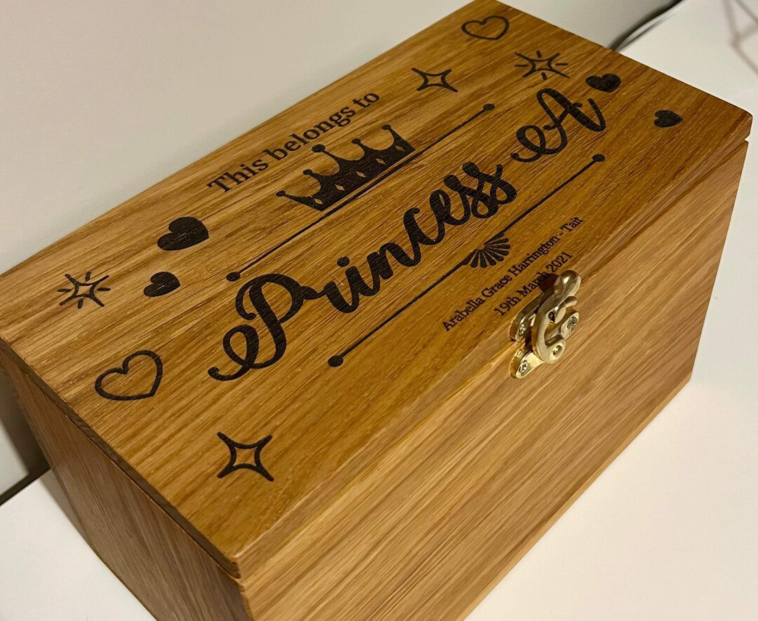 Bespoke Solid Wood Box, Personalized Design, Christening Gift, Memorial ...