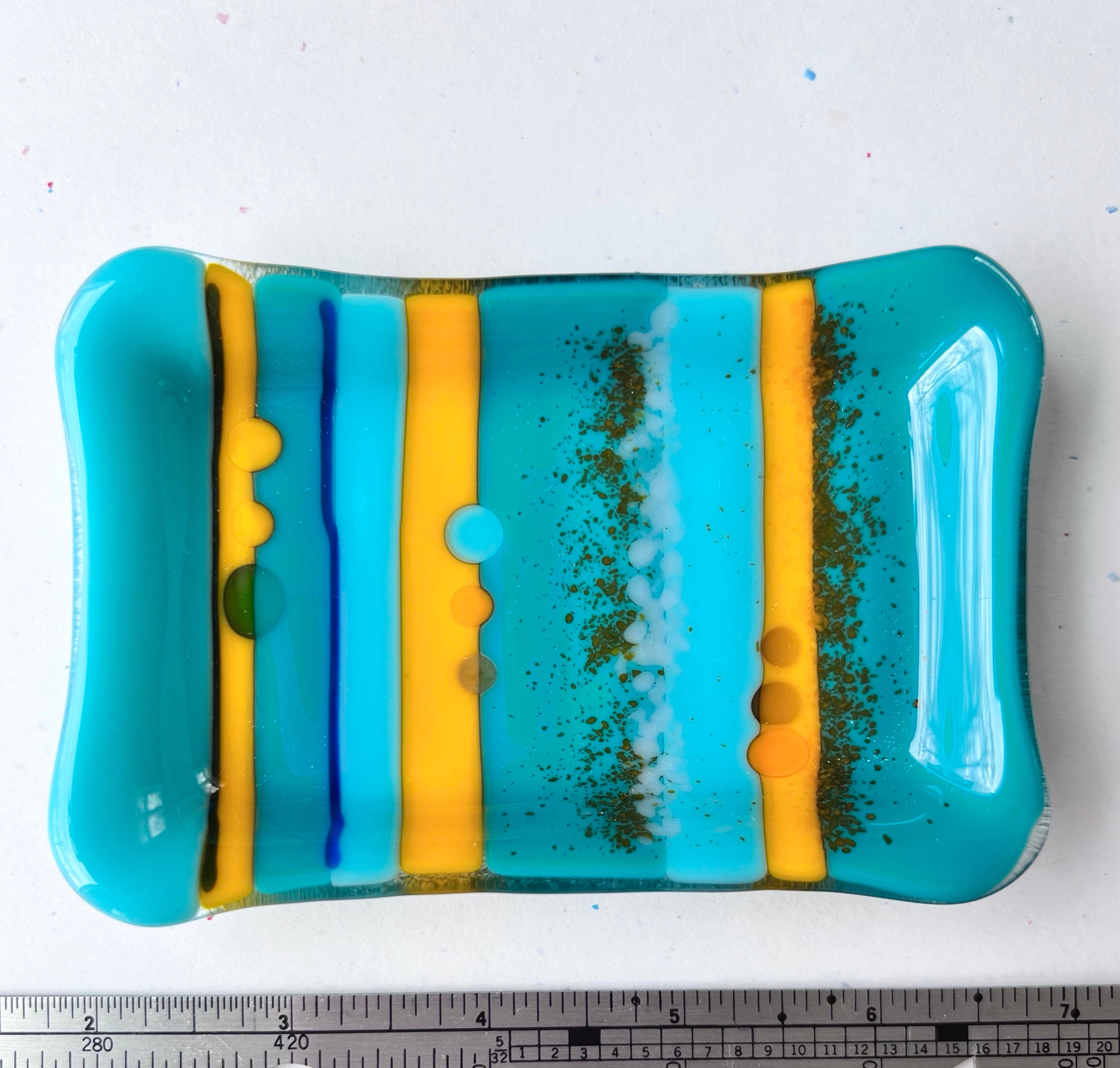 Glass Blue Turquoise Soap Dish - Etsy