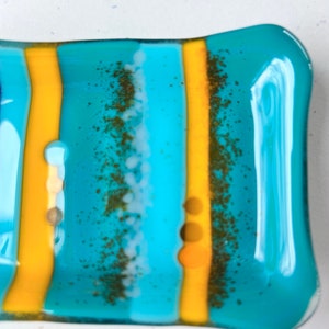 Glass Blue Turquoise Soap Dish - Etsy
